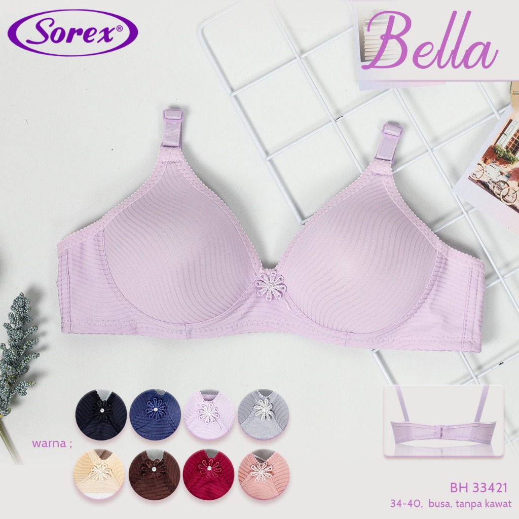 Jual Sorex 33421 / 18149 Bra Fashion BH Busa Tanpa Kawat Cup A Kait 2 ...
