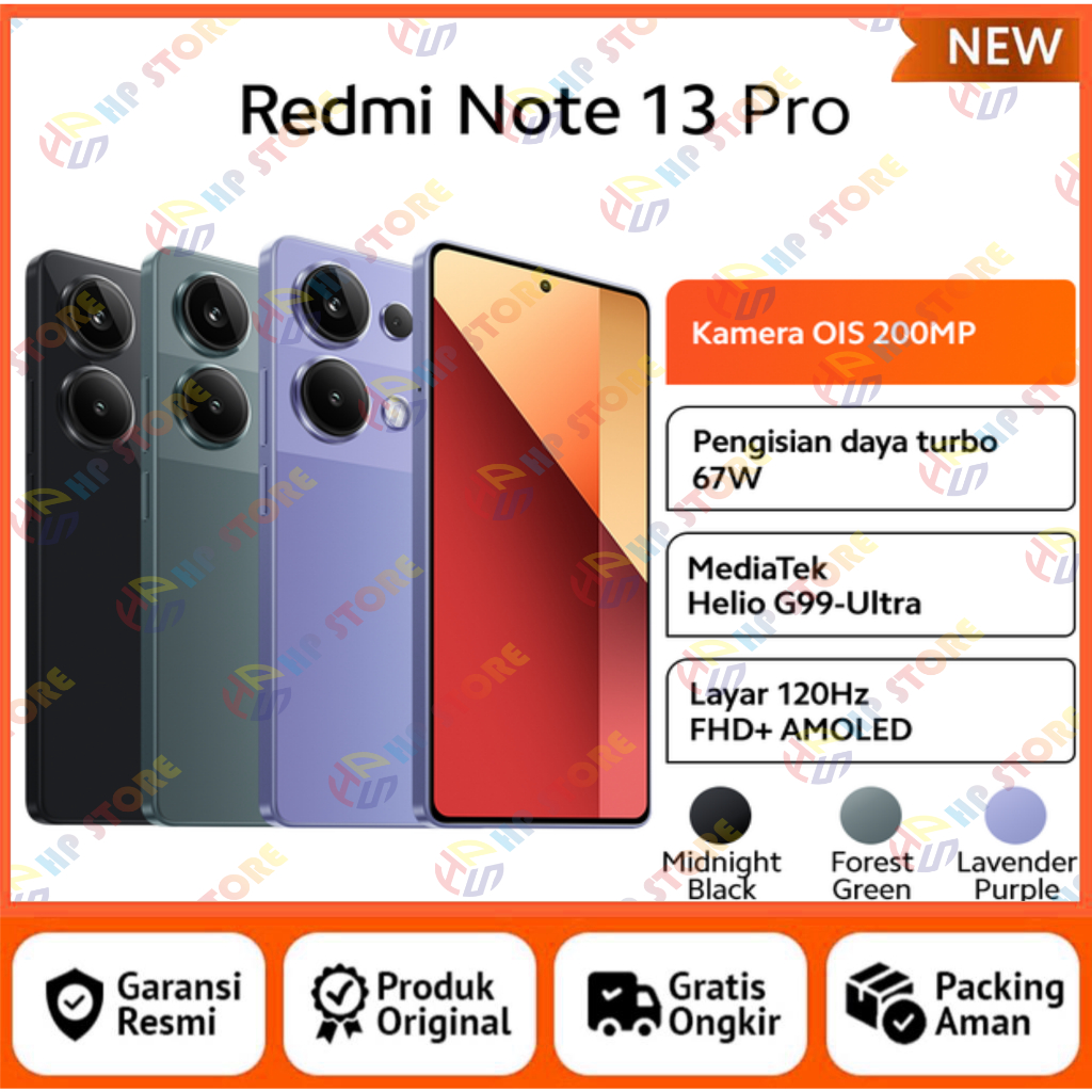 Jual Xiaomi Redmi Note 13 Pro | Kamera 200 MP OIS MediaTek Helio G99 ...