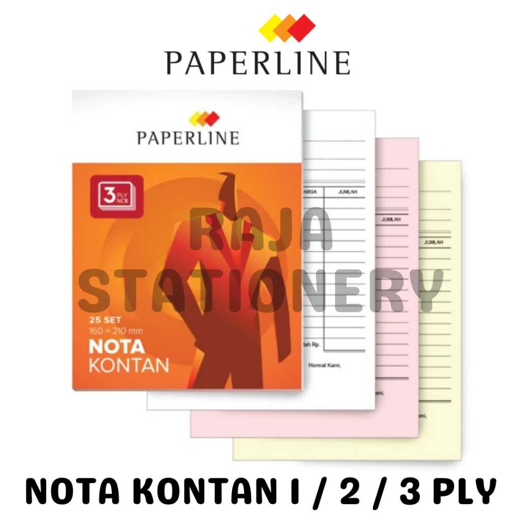 Jual Paperline Nota Kontan 1 ply 2 ply 3 ply Rangkap Kecil Besar Bon ...