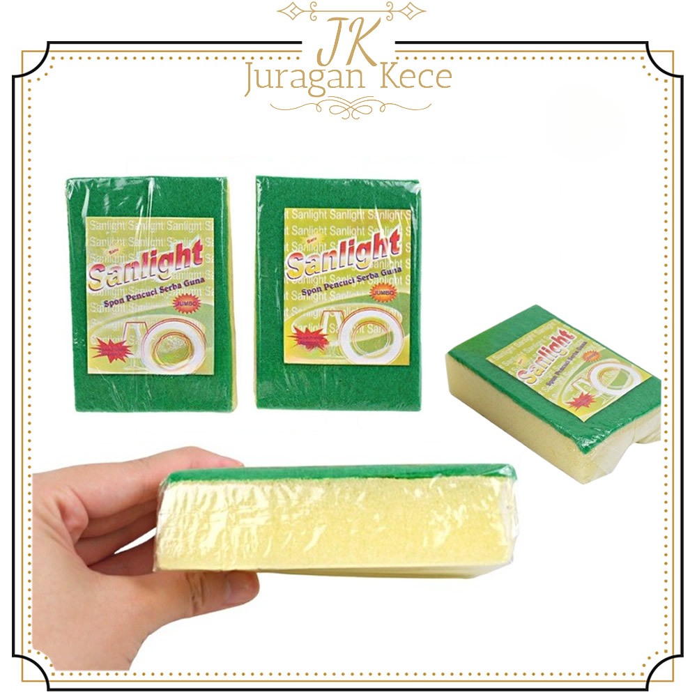 Jual Spons Cuci Piring Sponge Gosok Panci Sanlight Spon Bantal Dapur 2 ...