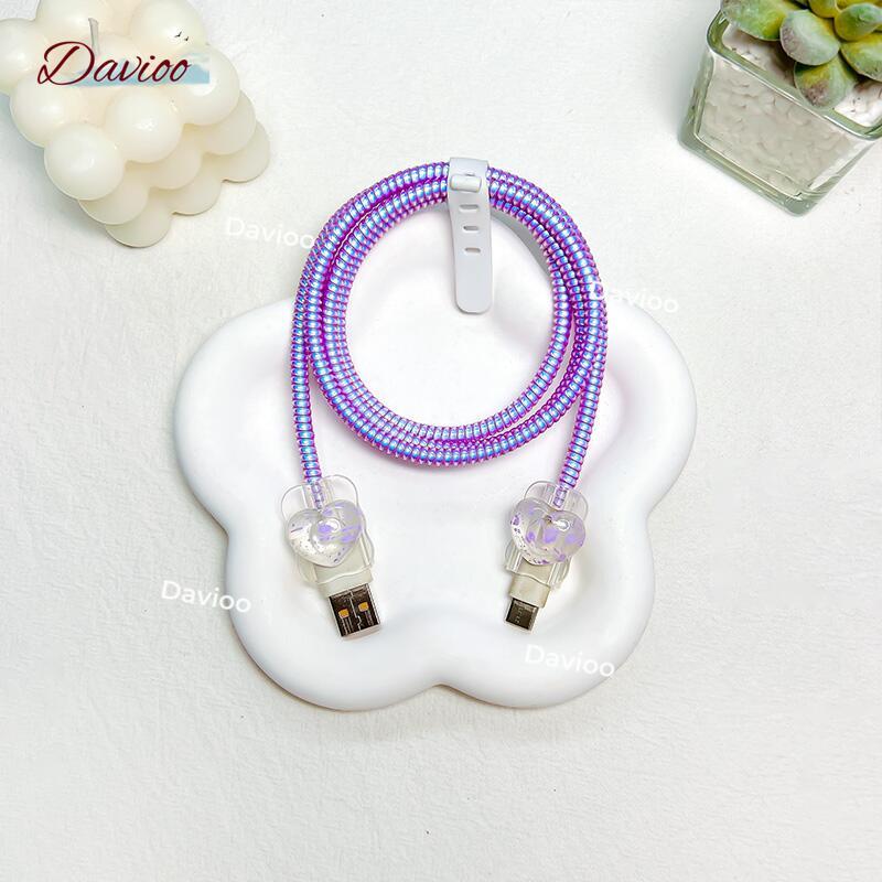 Jual 1 Set 4 item Pelindung Kabel Charger Micro USB+Type-C dan Type-C ...