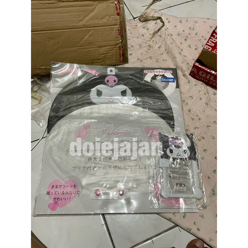 Jual COVER UCHIWA / PICKET & CARD HOLDER CAHOL KUROMI SANRIO JAPAN ...