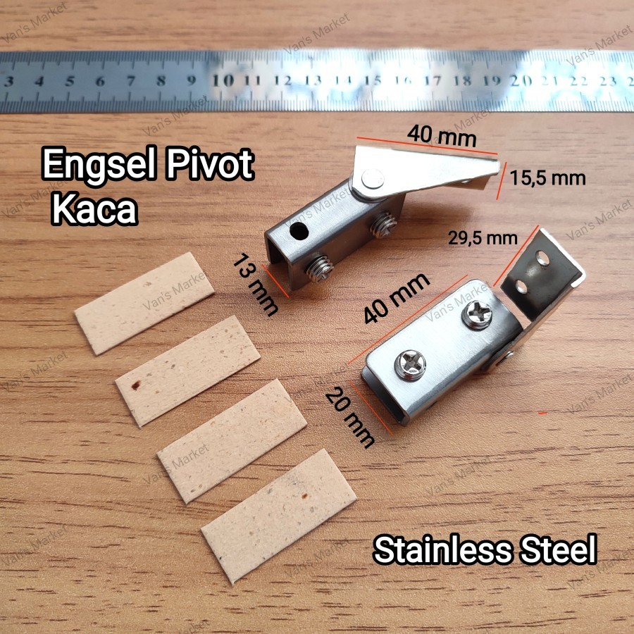 Jual Engsel Pivot Kaca Plat Siku Chrome Pivot / Lemari Jepit Kaca ...