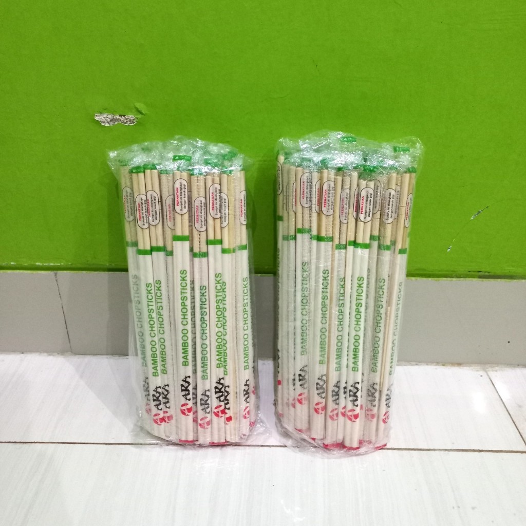 Jual isi 50pasang sumpit bambu steril sumpit mie ayam sumpit bambu ...