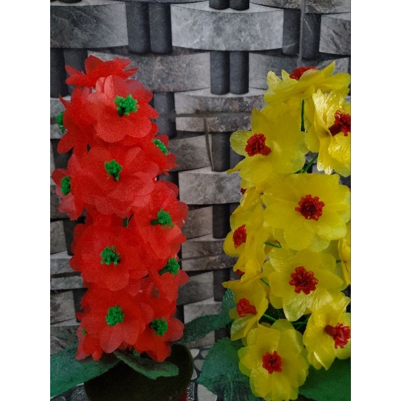 Jual daur ulang kresek/bunga dan pot daur ulang/prakarya/diy/pot flanel ...