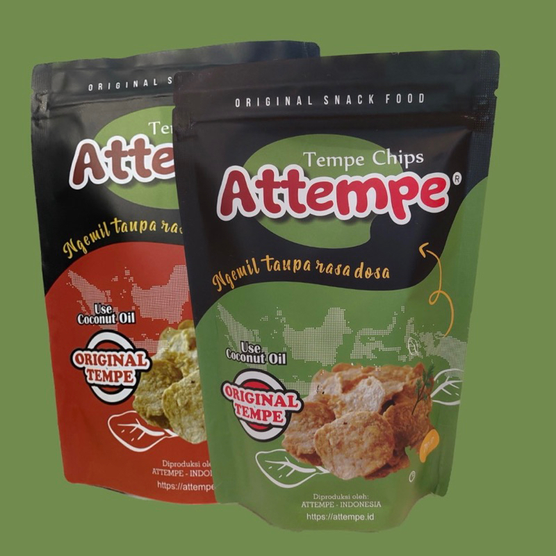 Jual ATTEMPE TEMPE CHIPS Keripik Tempe Sehat Organik Non GMO Coconut ...
