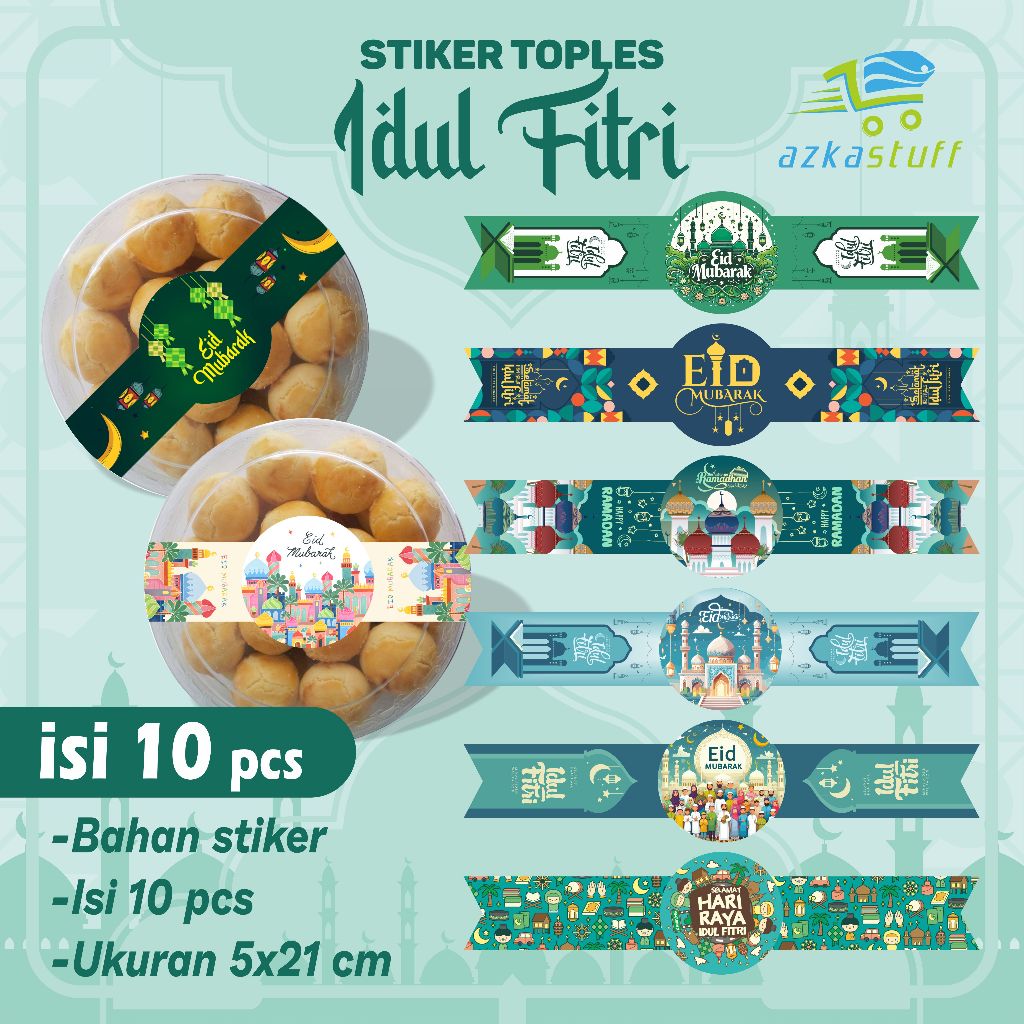 Jual Sticker Toples lebaran - stiker toples idul fitri - stiker toples ...