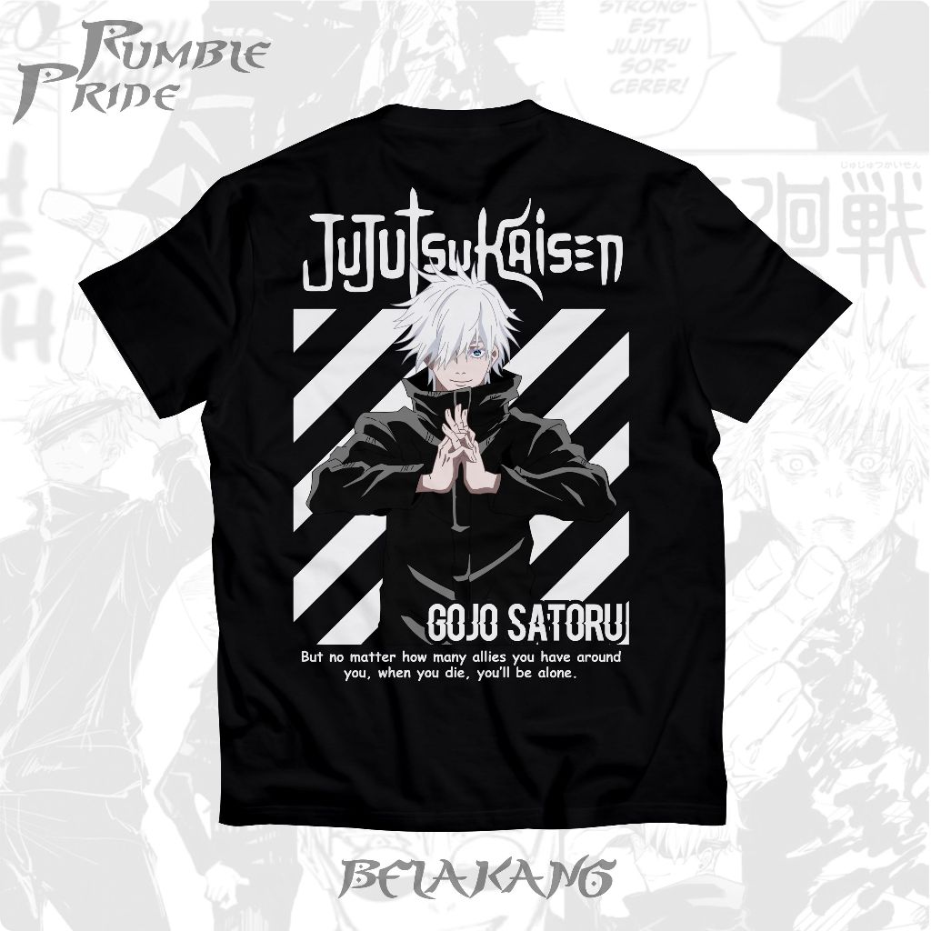 Jual Baju Anime JUJUTSU KAISEN GOJO SATORU JK01# Kaos Anime KEREN ...