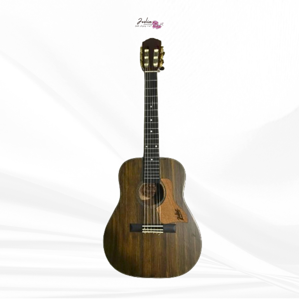 Jual GITAR AKUSTIK ELEKTRIK ORIGINAL NYLON UKURAN 3/4 FREE PACKING KAYU | Shopee Indonesia