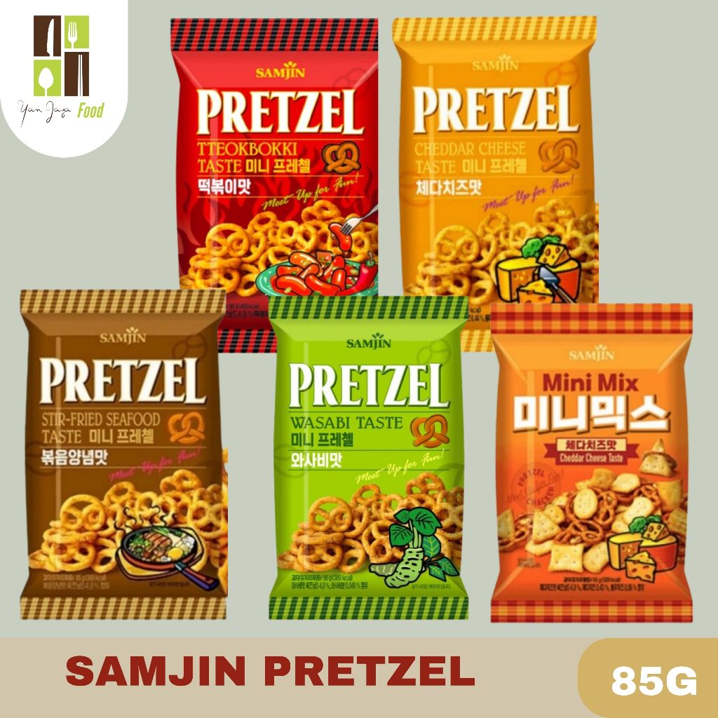 Jual Samjin Pretzel Snack Korea Tteokbokki / Chedar Cheese / Seafood ...