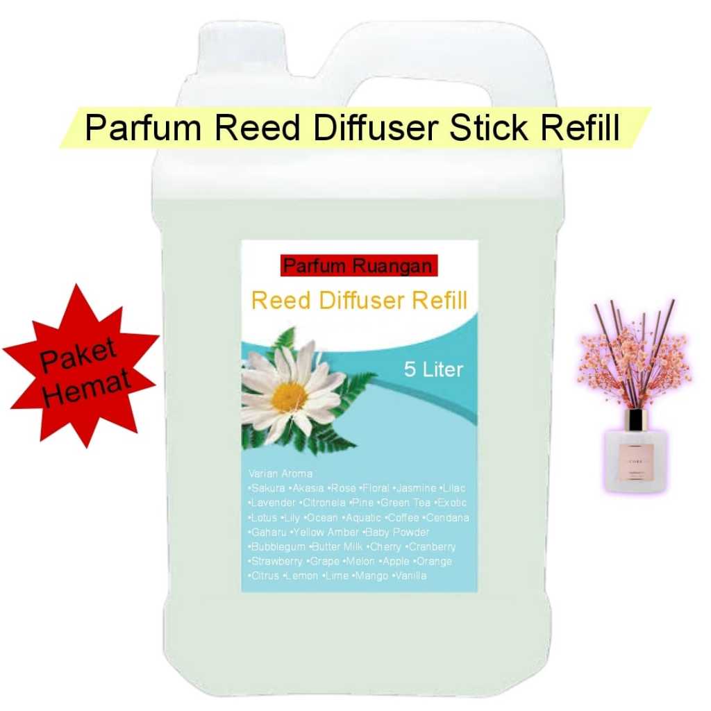 Jual Pengharum Ruangan Reed Diffuser Stick Kemasan Refill 5 Liter ...