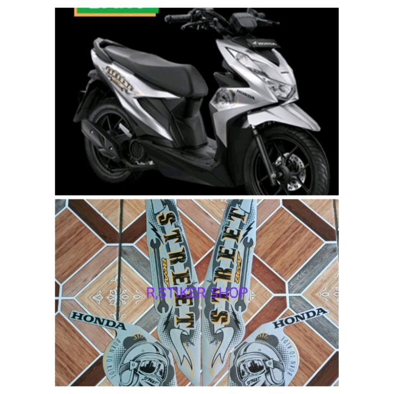 Jual STIPING STIKER LIS LES BODY MOTOR HONDA BEAT STREET SILVER 2023 ...