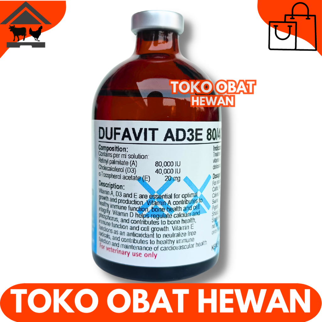 Jual DUFAVIT AD3E 100ML - Vitamin ADE Hewan Perbaiki Kondisi & Produktivitas Ternak Sapi Kambing ...