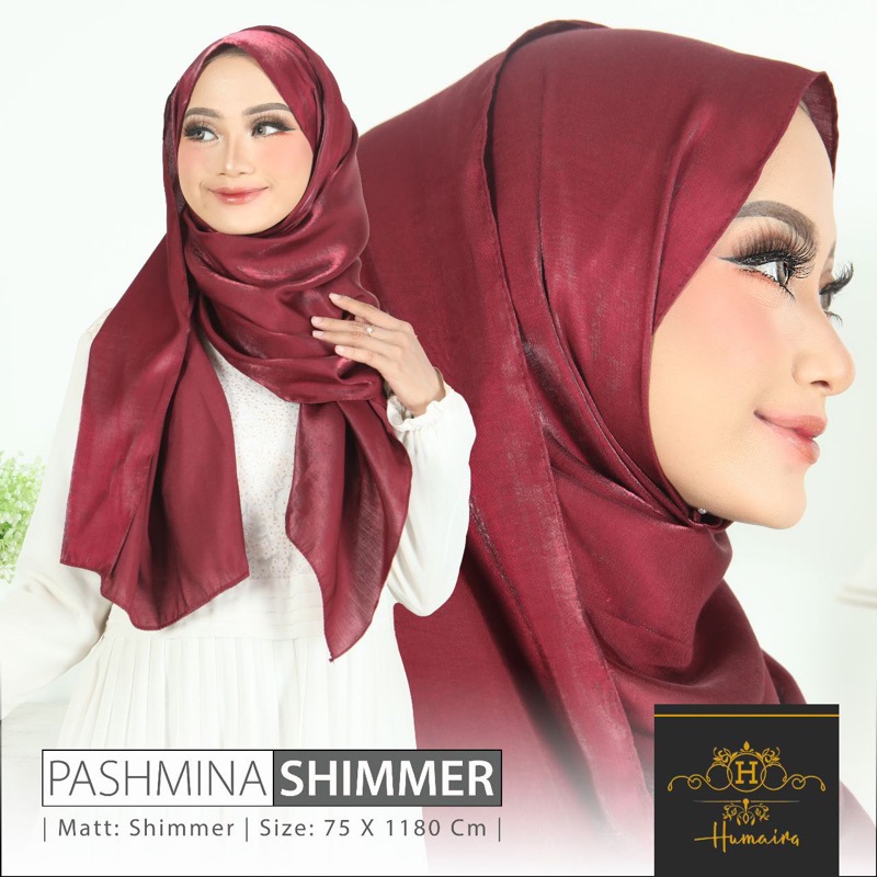 Jual Hijab Pashmina Shimmer Silk Premium premium || Hijab Shimmer ...