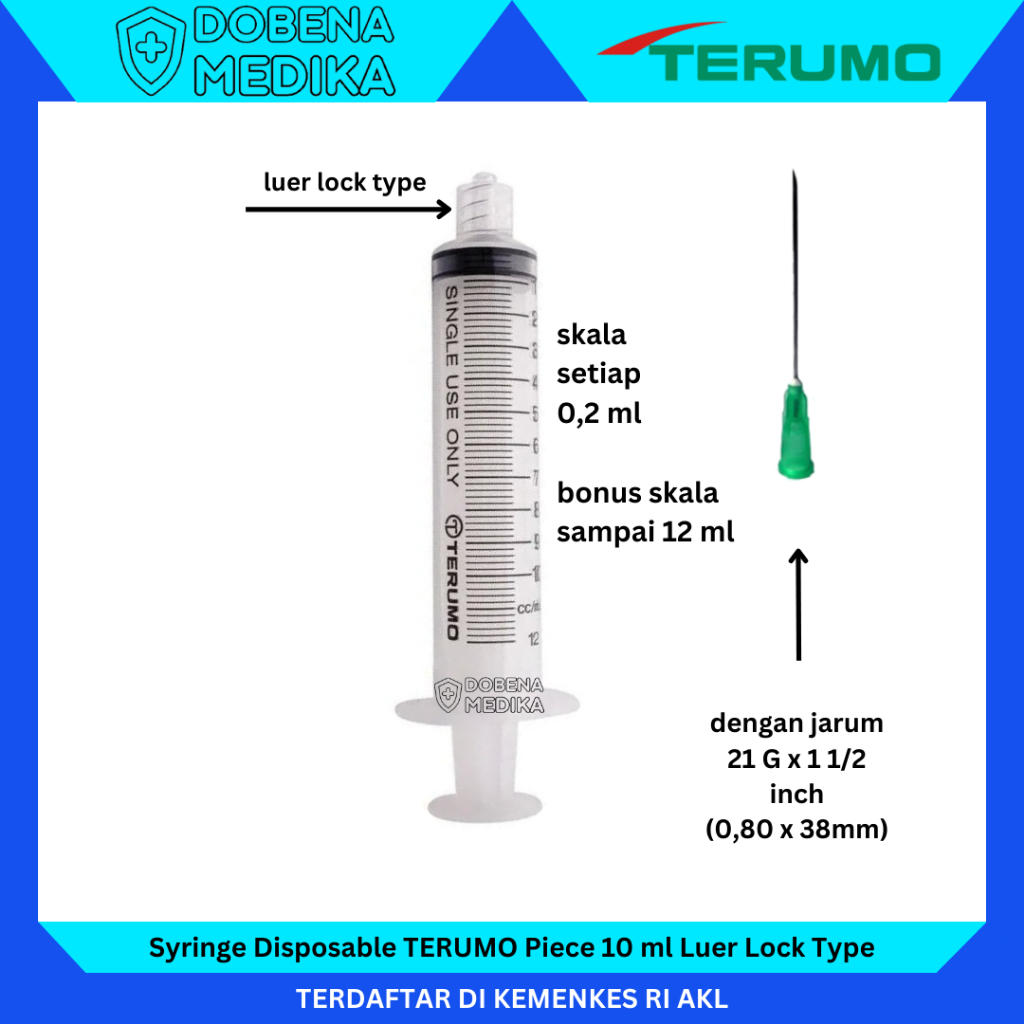 Jual Terumo Syringe 10 ml Luer Lock Type | Shopee Indonesia