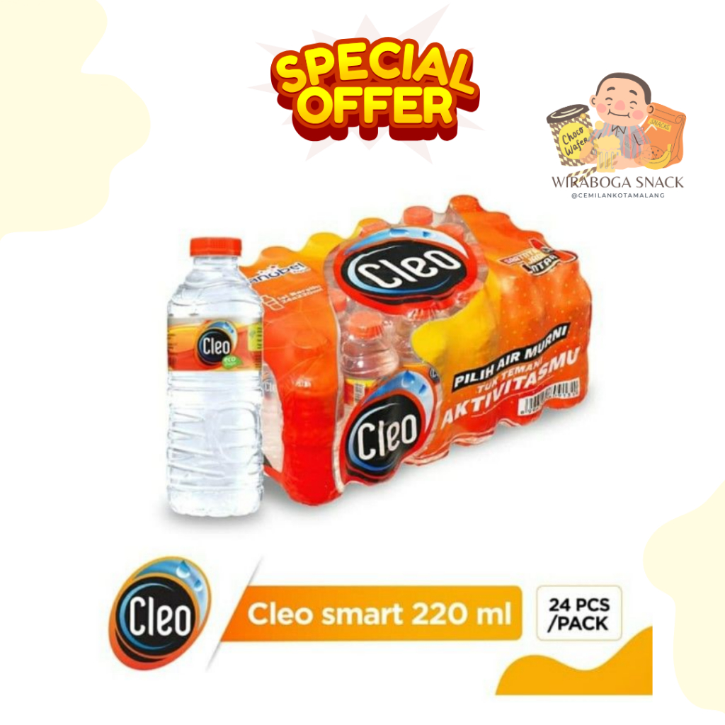 Jual CLEO BOTOL IMUT Mini 220 ml BAG ISI 24PCS - Air mineral botol ...
