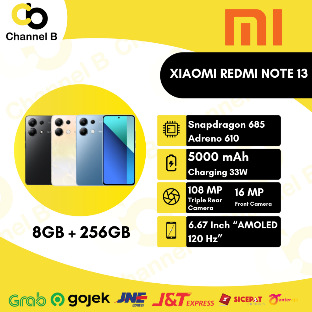 Jual Xiaomi Redmi Note 13 ( Ram 8GB + Rom 128GB | Rom 256GB ) Garansi ...