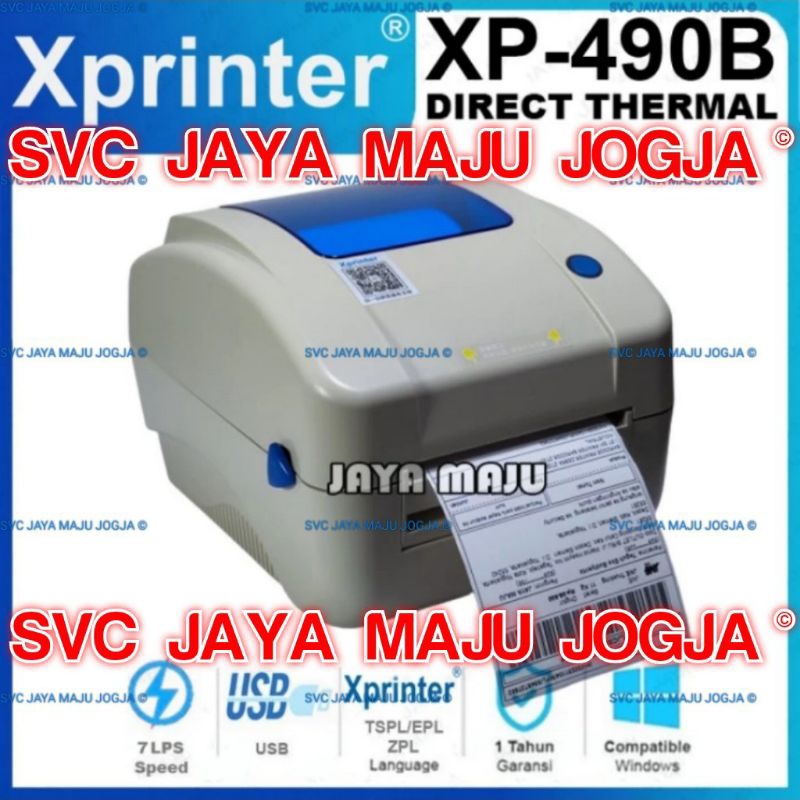 Jual XPRINTER XP 490 B - USB - 203 DPI - SPEED 177 MM/S || BARCODE PRINTER - SINGLE METHOD ...