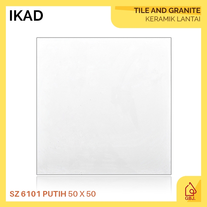 Jual KERAMIK IKAD 50 X 50 SZ6101 PUTIH / KERAMIK LANTAI POLOS SEMI ...