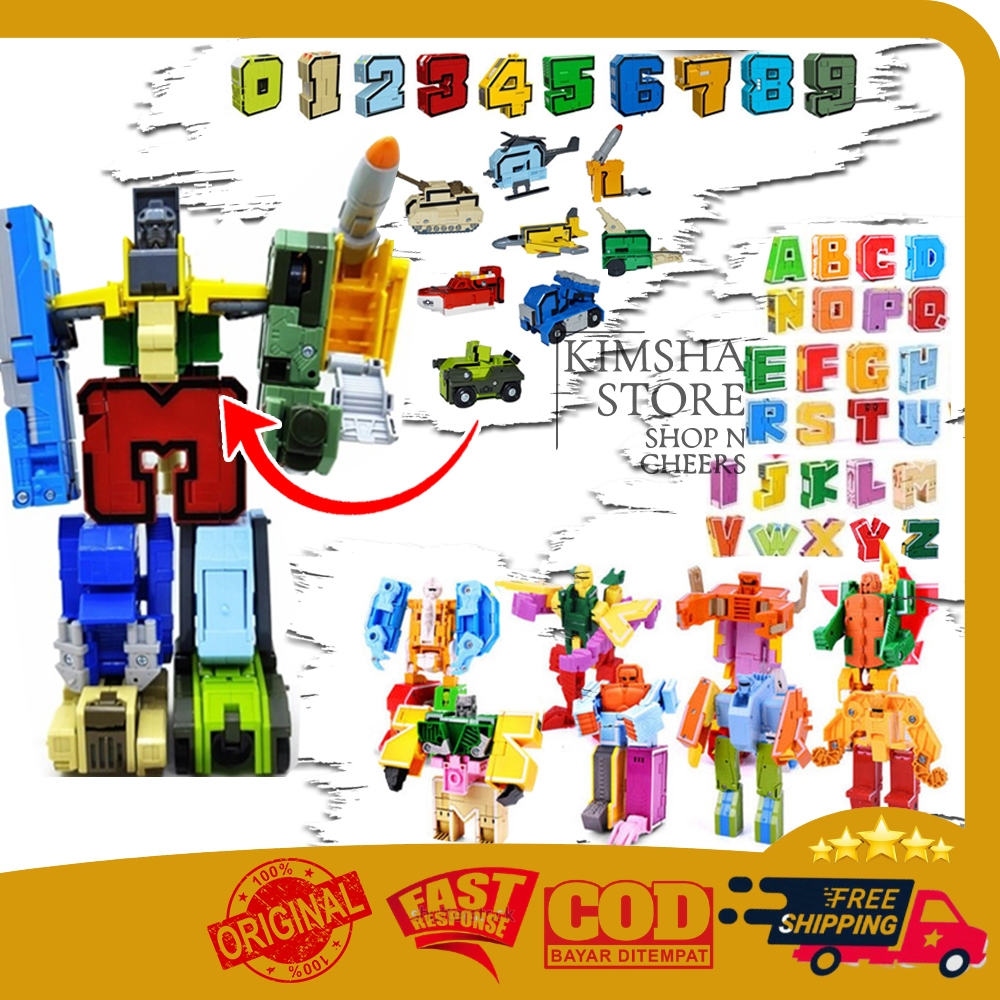 Jual Mainan Huruf Angka Abjad Alphabet Robot Dinosaurus Animal Dino ...