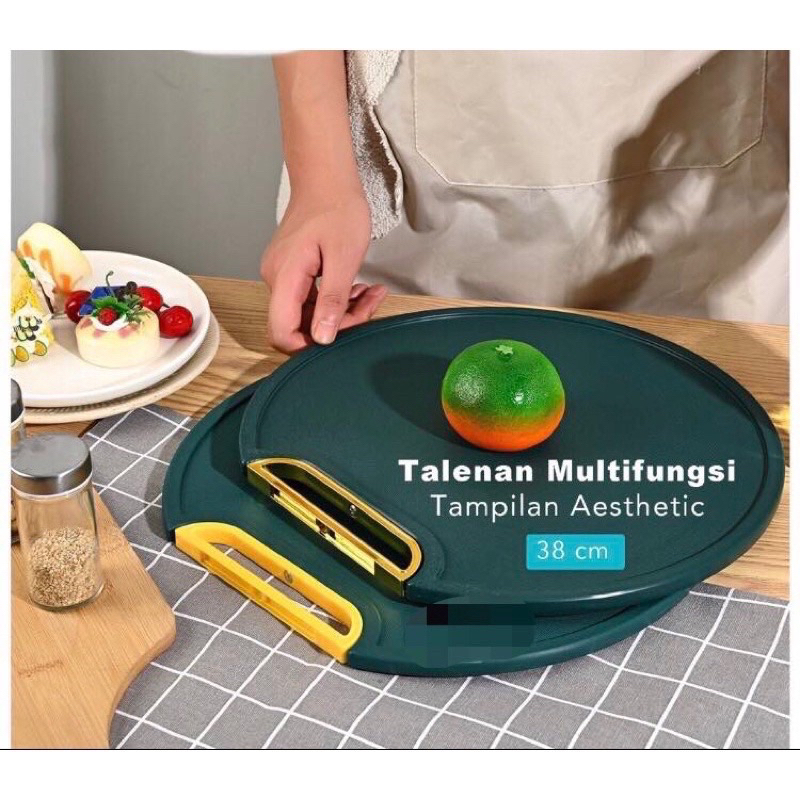 Jual Talenan Hijau Bulat Anti Jamur 2in1 / Alas Tatakan Pemotong Daging ...