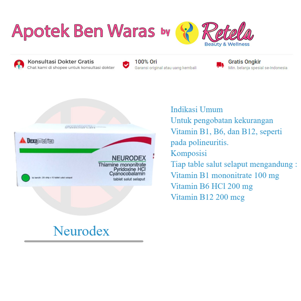 Jual Neurodex 1 Box 20 Strip 200 Tablet | Shopee Indonesia