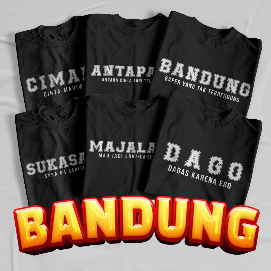 Jual Desain Kaos Keren - Kaos Kata Desain Singkatan Kota Bandung ...
