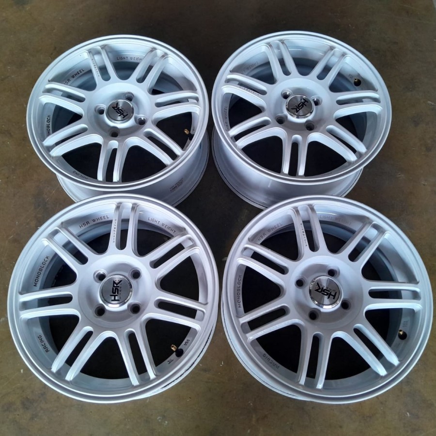 Jual VELG SEKEN ORIGINAL HSR BOON RING 15 LEBAR 6,5 BAUT PCD 4X100 WHITE BUAT MODIF AGYA BRIO ...