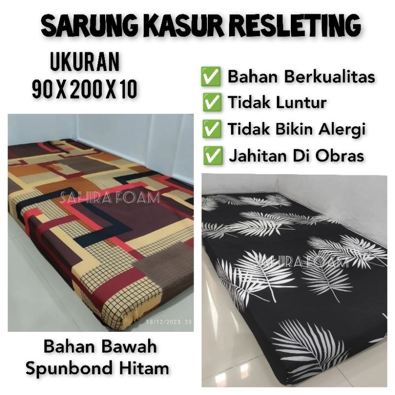Jual Sarung Kasur Busa Resleting Ukuran 90x200x10 Cm. Bahan Lembut ...