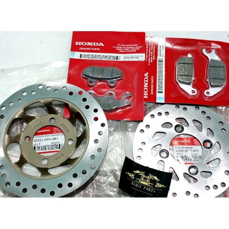 Jual Piringan Cakram Depan Belakang Supra x 125 + dispad kampas rem KPH KTM | Shopee Indonesia
