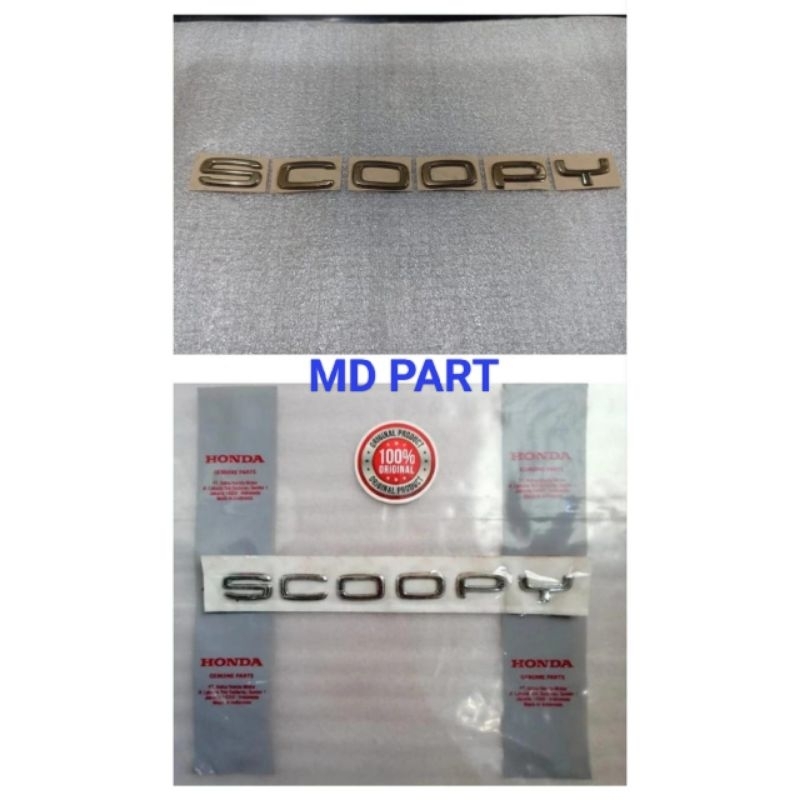 Jual Emblem Logo Sticker Stiker Tulisan Scoopy New K2F 2021-2023 Gold ...