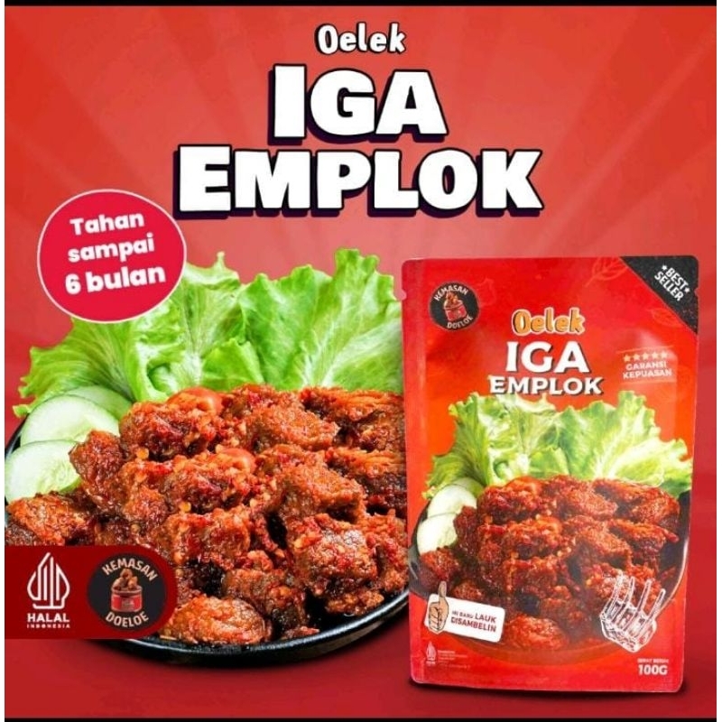 Jual (READY) Iga Emplok Oelek kemasan BESAR 200gr / Ayam Betutu / Cumi ...