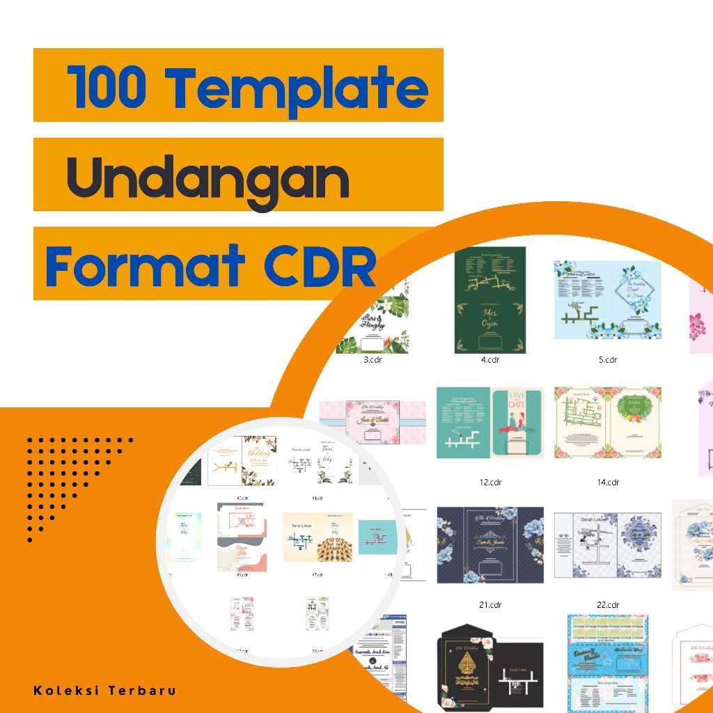 Jual 100 Template Undangan Format CDR | Shopee Indonesia