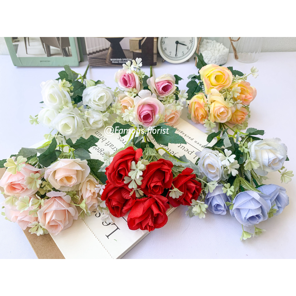 Jual Bunga Rose Kuncup Pakis X5 Artificial | Shopee Indonesia