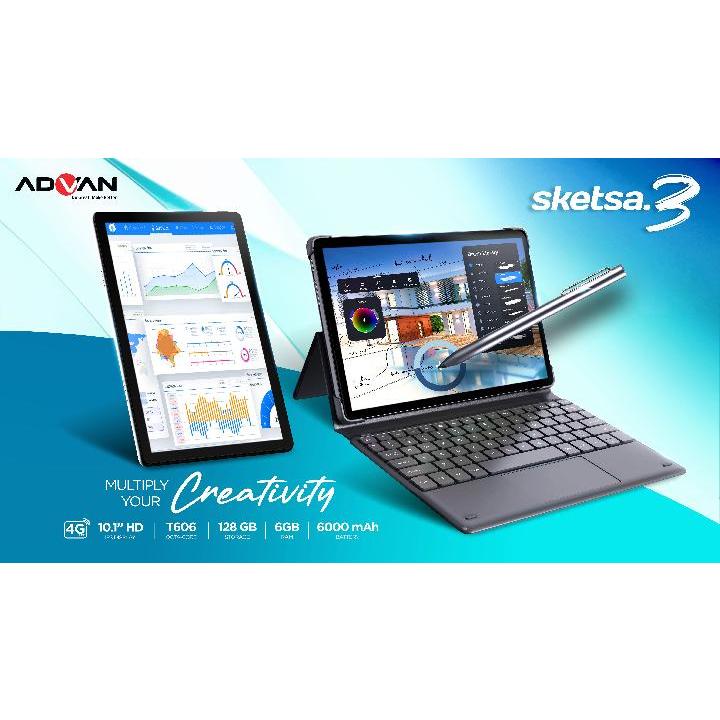 Jual Advan Sketsa 3 10.1” HD IPS 128GB/6GB Tiger T606 Android 13 Dual ...