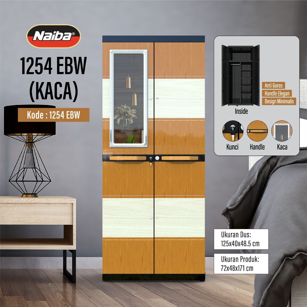 Jual NAIBA - LEMARI PAKAIAN NAIBA FIT GANTUNG (INSTAN) | Shopee Indonesia