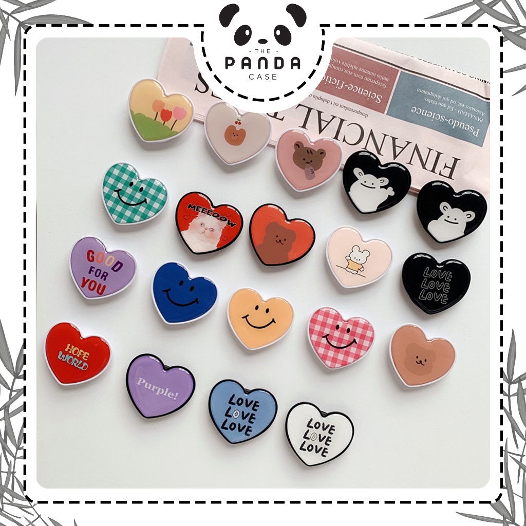 Jual [TPC] BISA COD Pop Socket Phone Holder HP Korean Style Love Heart ...