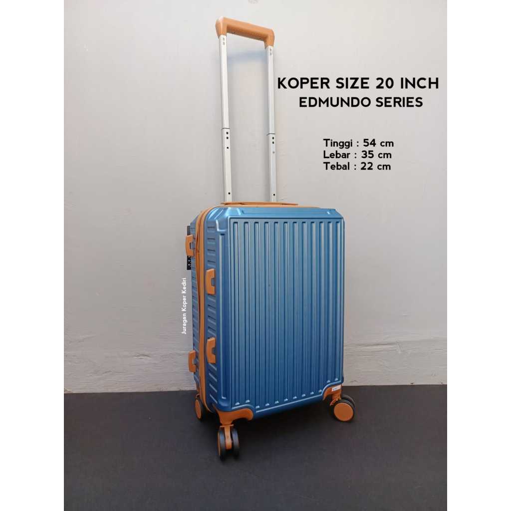 Jual Koper 20 Inch Edmundo Fiber Cabin Size Ringan Tahan air 4 Roda 360 ...