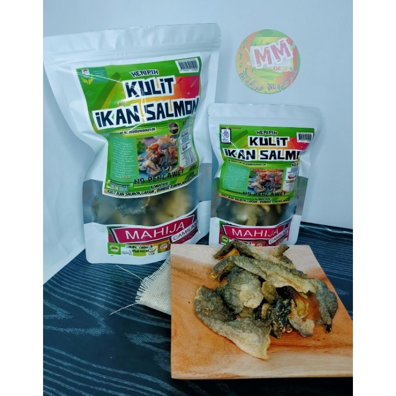 Jual Keripik Kulit Ikan Salmon Enak Crispy 100gram / Kerupuk Kulit Ikan ...