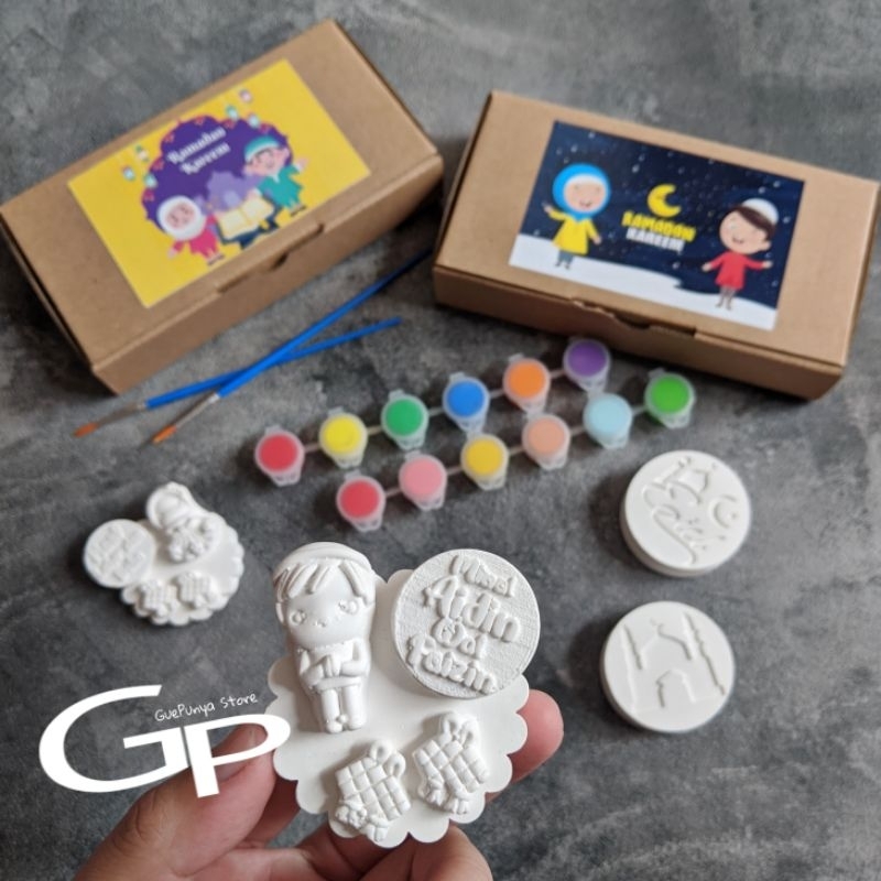 Jual Ramadan Set - Mainan Edukasi Anak Mewarnai Patung Lukis Gypsum Eid ...