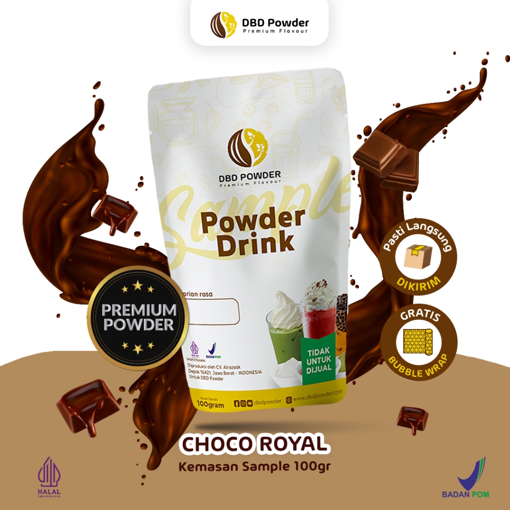 Jual Sample Bubuk Minuman Cokelat Royal 100 Gram - Sample Powder Choco ...