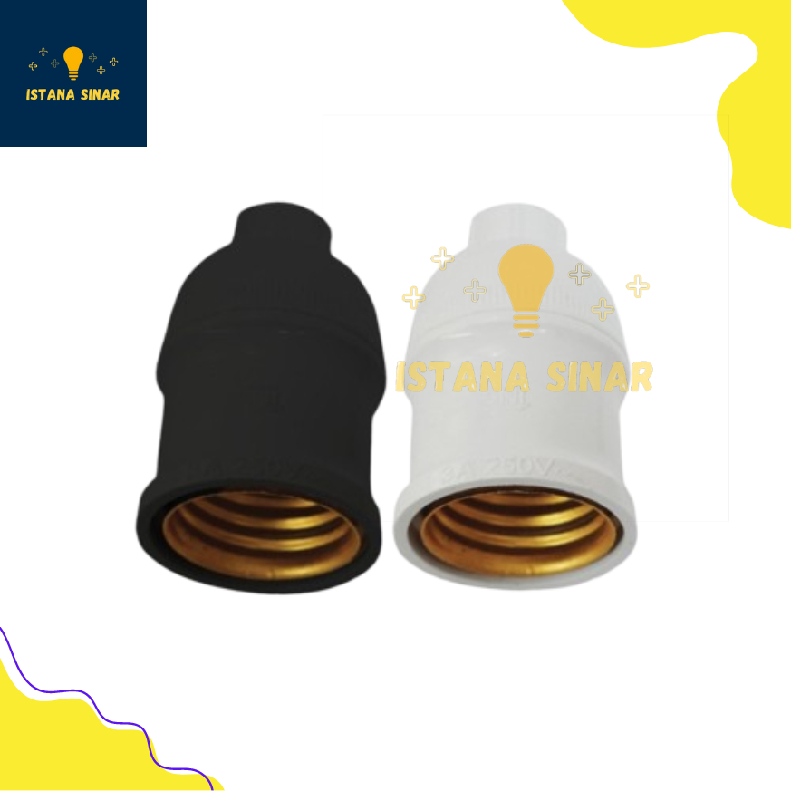 Jual Fitting Gantung / Fitting Lampu / Fiting Gantung E27 SNI Hitam & Putih | Shopee Indonesia