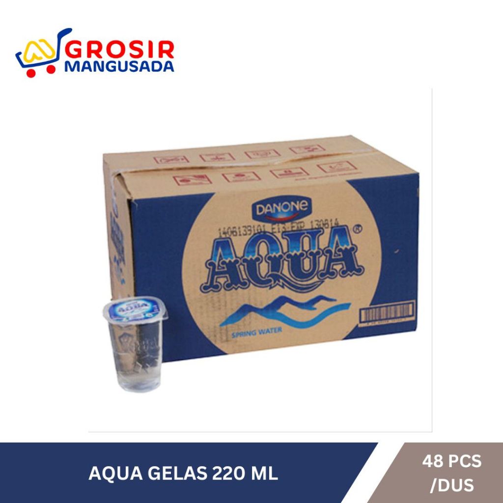 Jual Air Mineral AQUA Gelas 220ml 1 dus isi 48pcs Nikmati Harga Terbaik ...