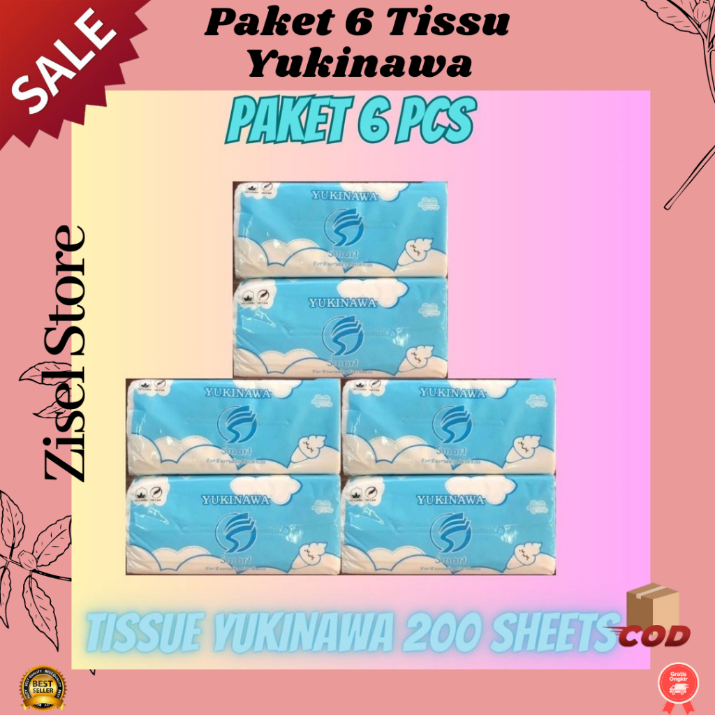 Jual PAKET 6 PCS YUKINAWA 200 Sheets 2 Ply Tissue Tissu Wajah Tisu ...