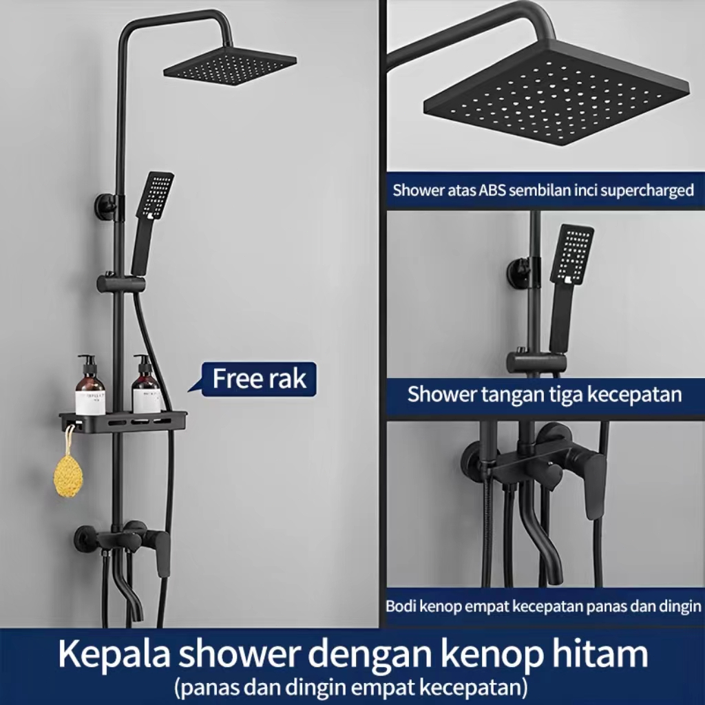 Jual Shower 1 Set Shower Set Kamar Mandi Rain Shower + Keran Cabang ...