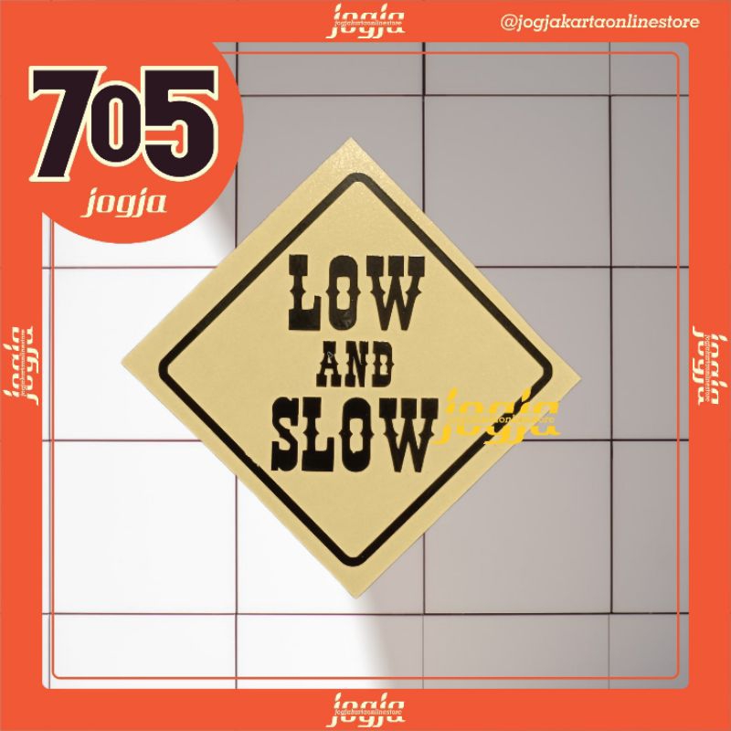 Jual Stiker Low And Slow Cutting Sticker Helm Motor 6 Cm | Shopee Indonesia
