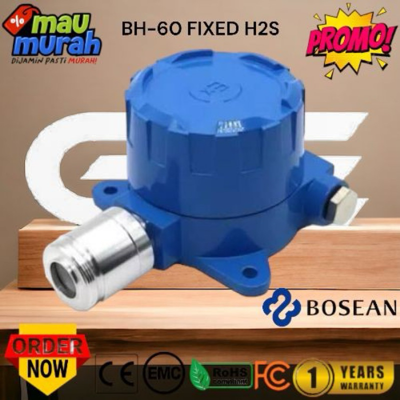Jual Bosean BH-60 fixed H2S gas detector transmitter standard H2S ...