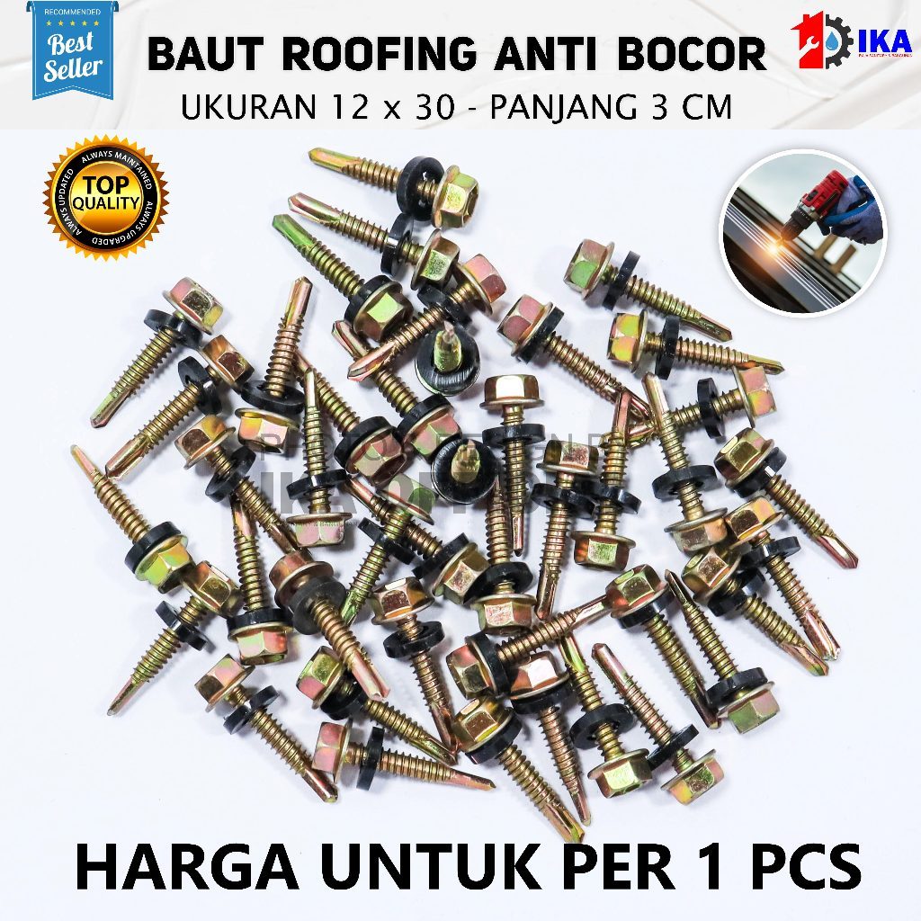 Jual Baut baja ringan l baut Skrup Baja Ringan 12 x 30 (3cm) Harga ...