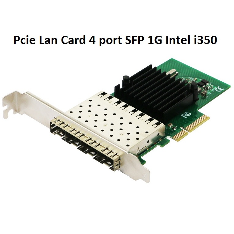 Jual PCIE Lan Card Intel i350 SFP 4 Port Gigabit Ethernet Server ...