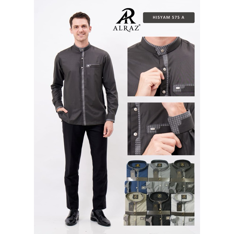 Jual BAJU KOKO ALRAZ HISYAM 575A LENGAN PANJANG | Shopee Indonesia